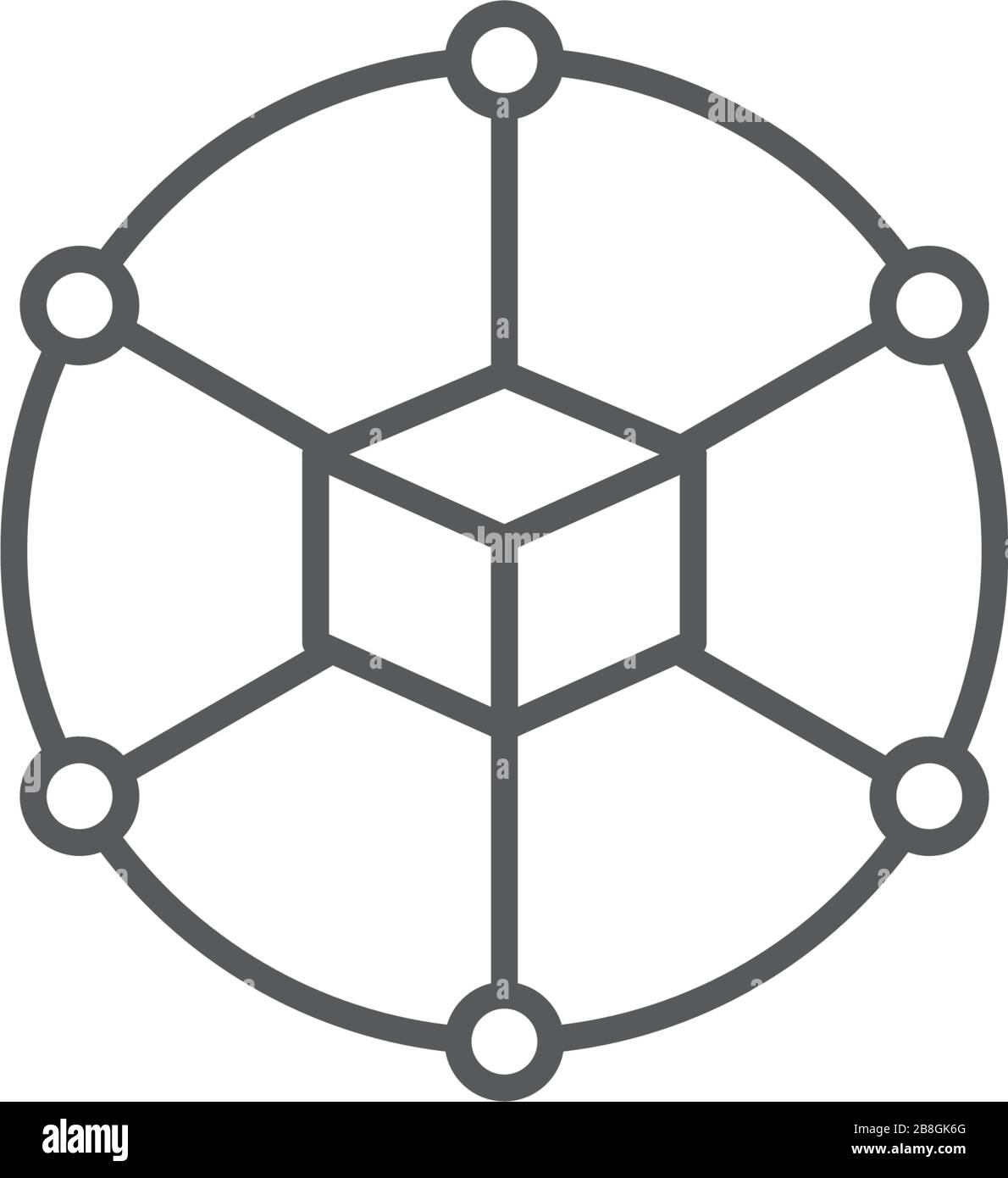 Cube Network Connection Structure Vector Icon Stock Vector Image And Art