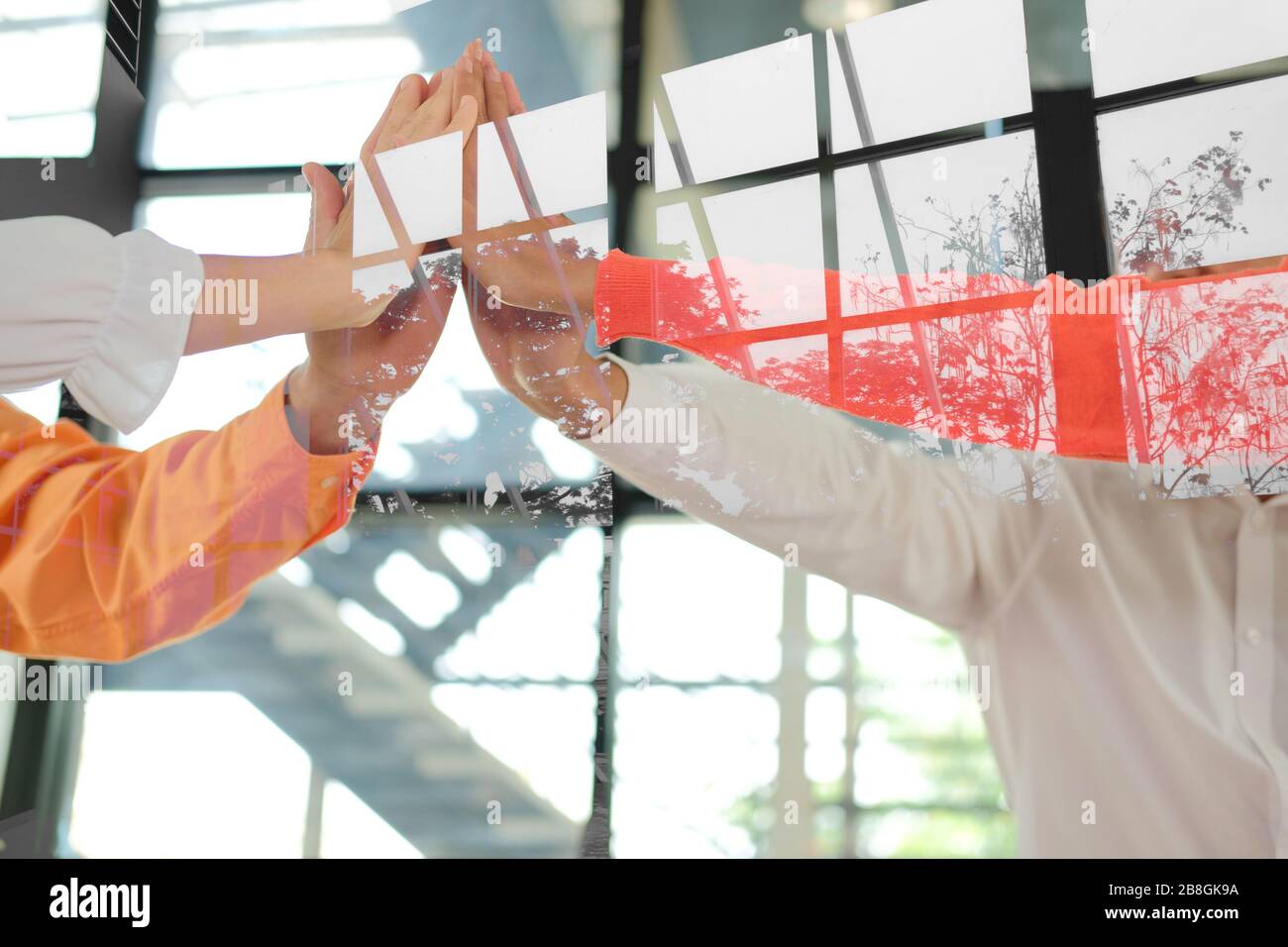 Man joining hands together hi-res stock photography and images - Alamy