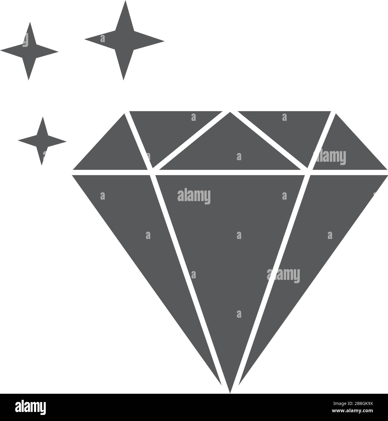 Diamond line icon, outline vector sign, linear style pictogram isolated ...