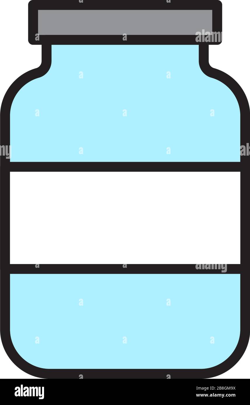 Glass jar vector icon, outline vector sign isolated on white background ...