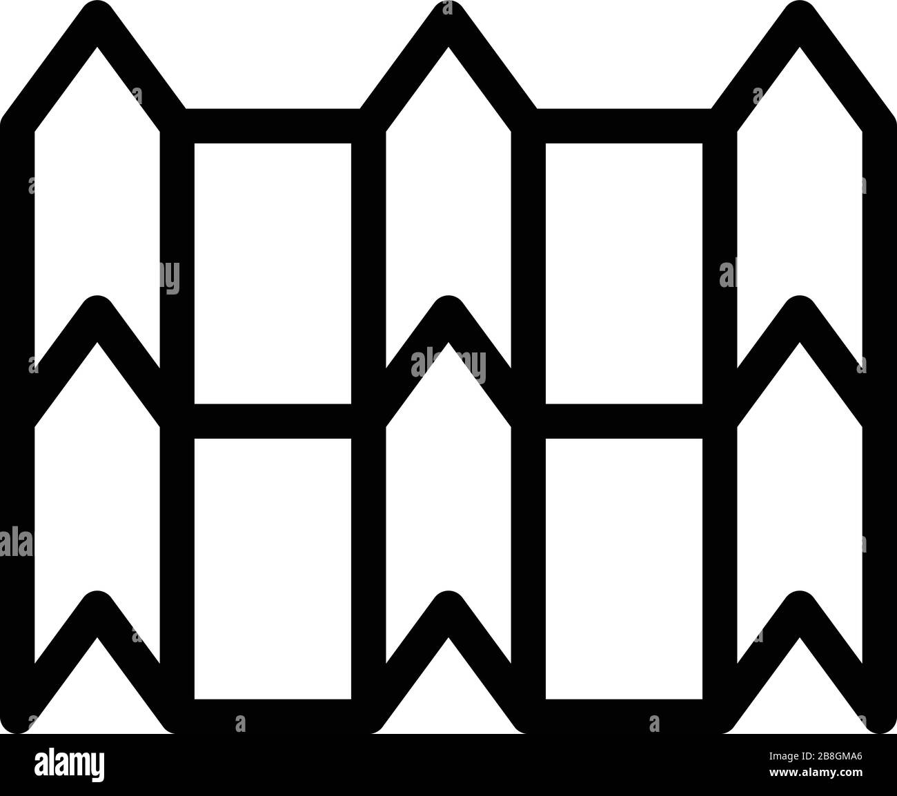 Roof metal tile icon Black and White Stock Photos & Images - Alamy