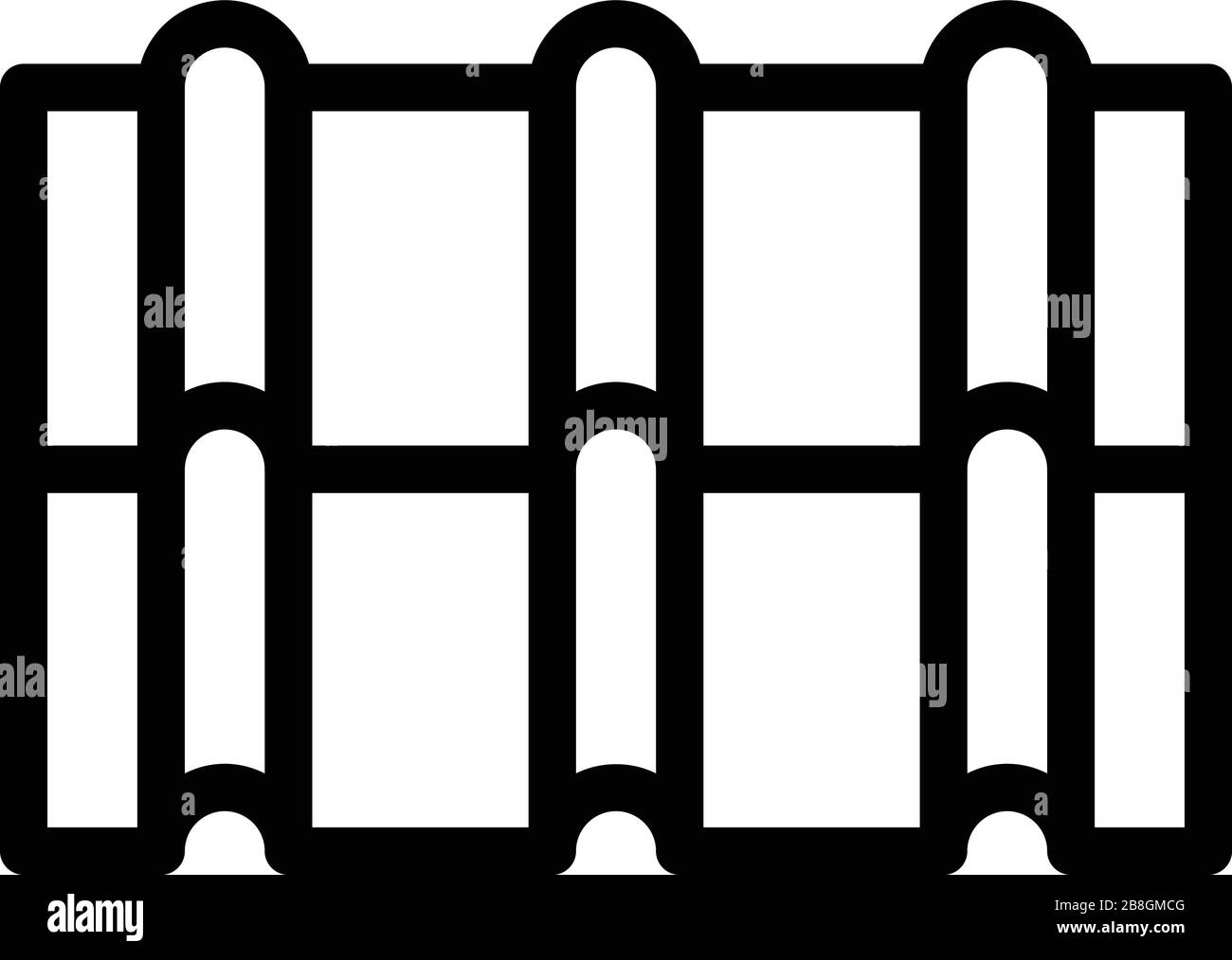 Terracotta roof tiles icon, outline style Stock Vector Image & Art - Alamy