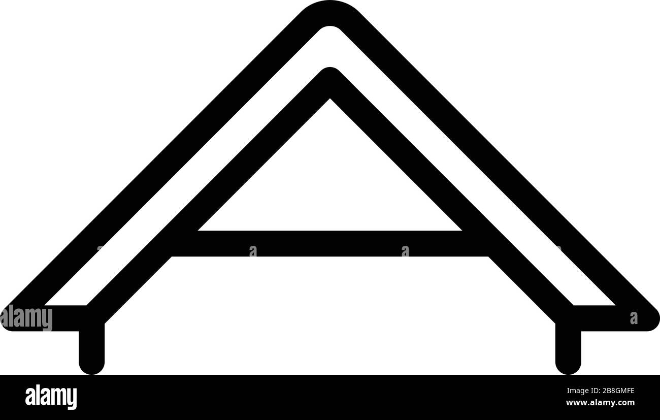 Gable roof icon, outline style Stock Vector Image & Art - Alamy