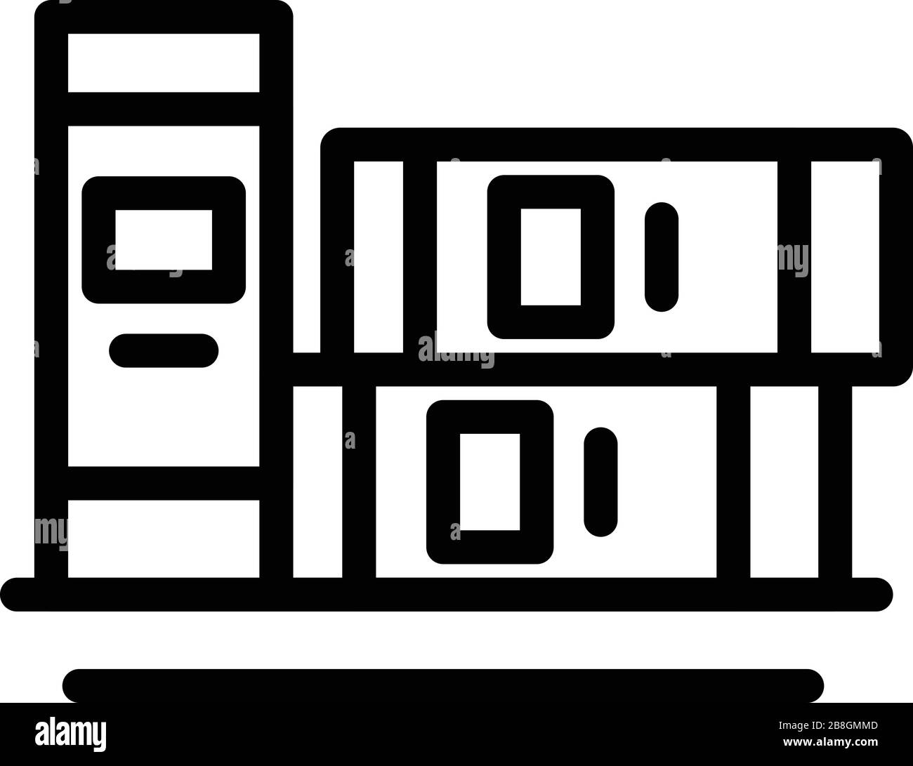 Three books icon, outline style Stock Vector Image & Art - Alamy