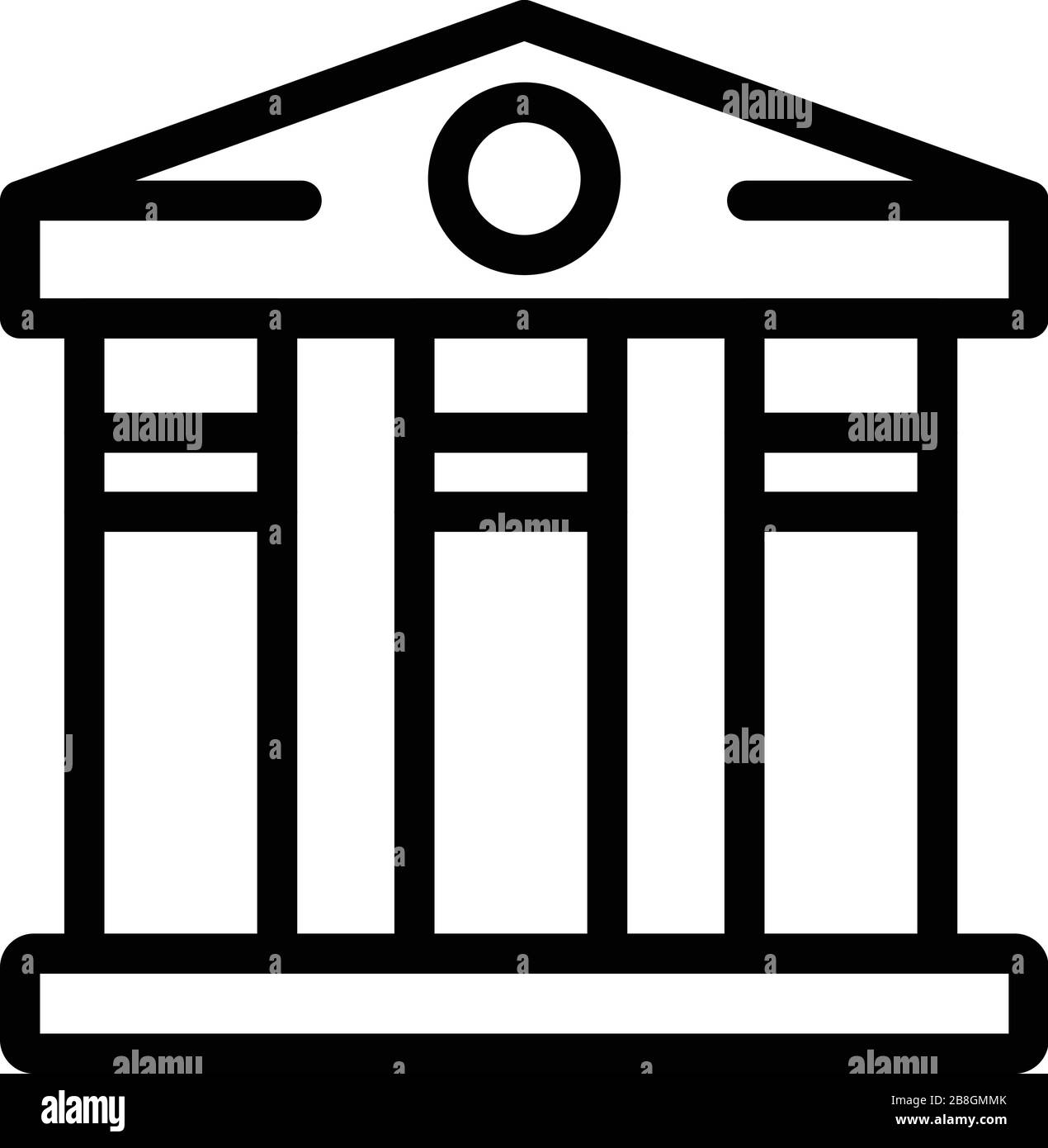 Library building icon, outline style Stock Vector Image & Art - Alamy