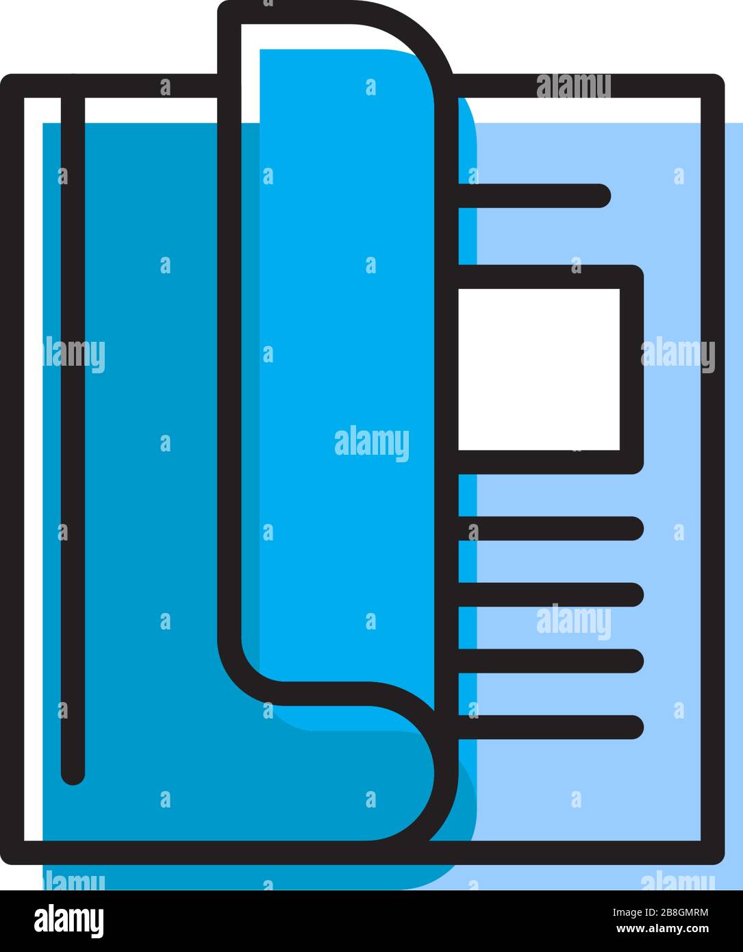 open magazine icon vector isolated on white background Stock Vector ...