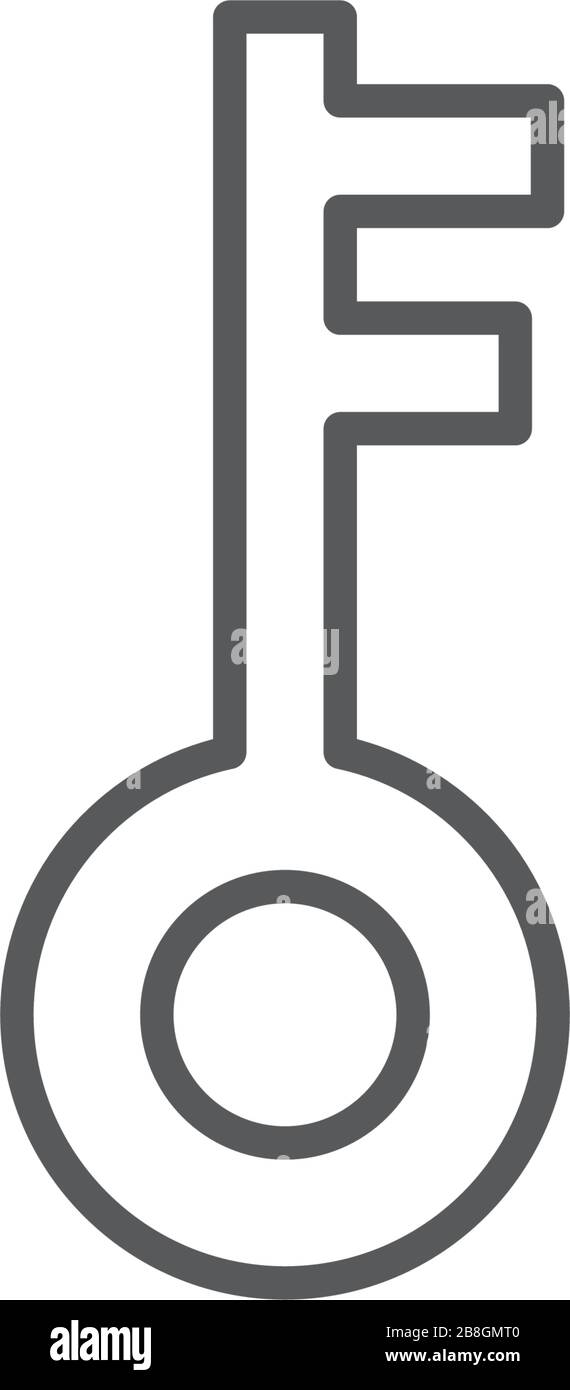 Key Icon in trendy flat style isolated on white background Key symbol ...