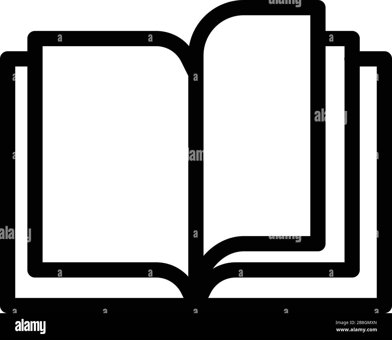 Open notebook icon, outline style Stock Vector Image & Art - Alamy