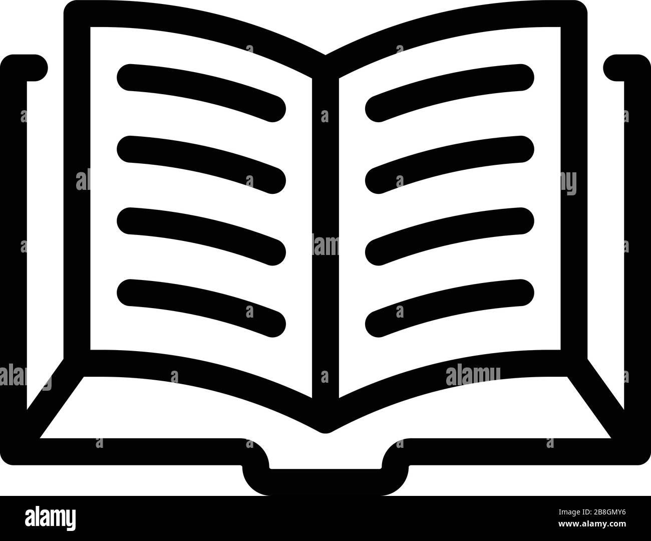 Open thick book icon, outline style Stock Vector Image & Art - Alamy