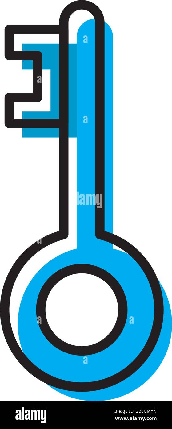 Key Icon in trendy flat style isolated on white background Key symbol ...