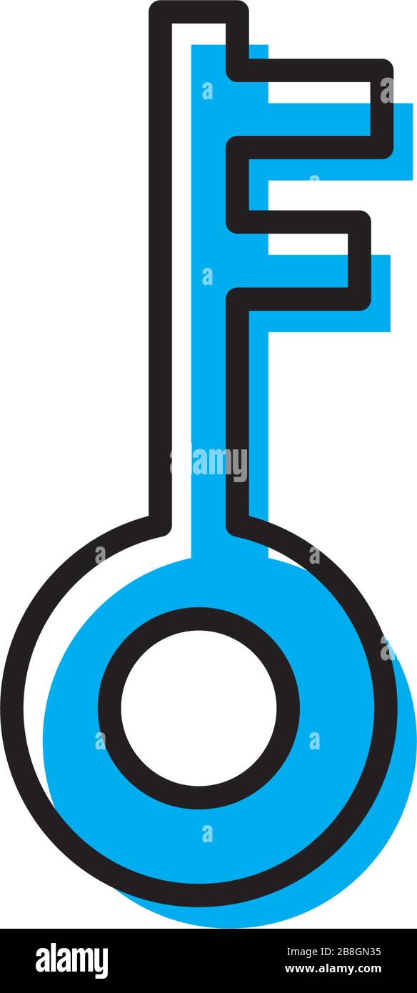 Key Icon in trendy flat style isolated on white background Key symbol ...