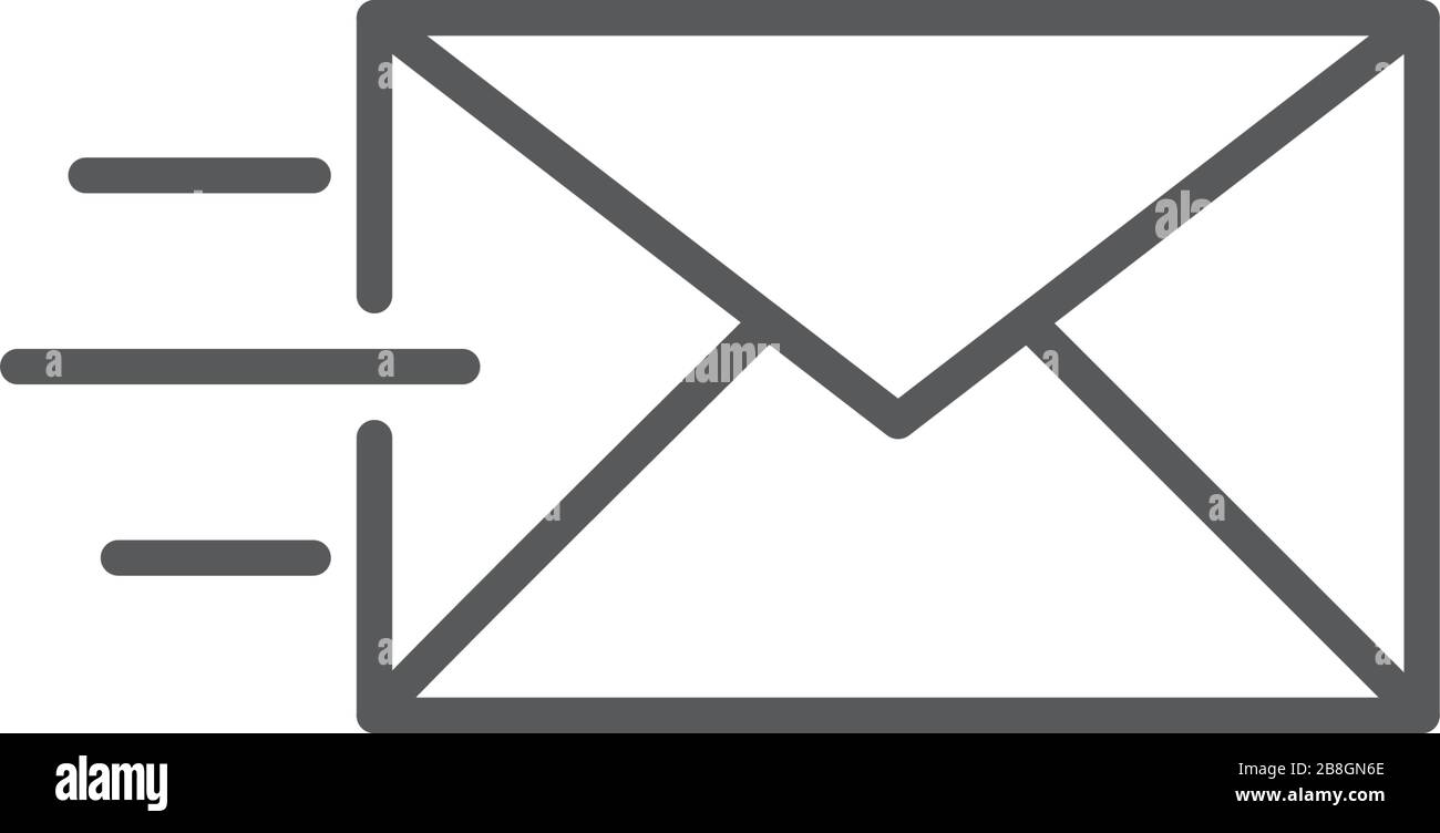 Sending a message icon vector isolated on white background Stock Vector ...