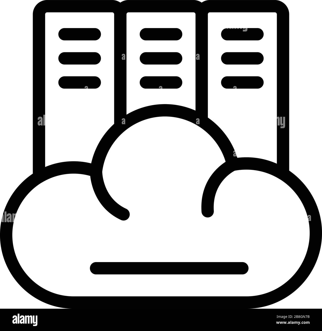 Cloud library icon, outline style Stock Vector Image & Art - Alamy