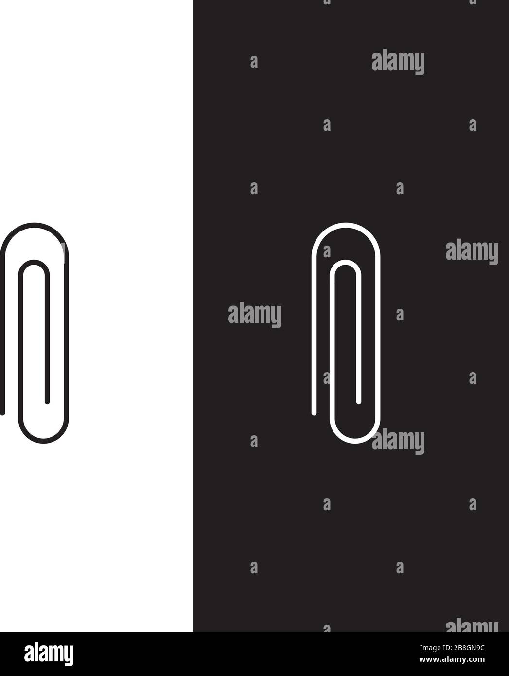 Paper clip vector icon isolated on white background Stock Vector Image ...