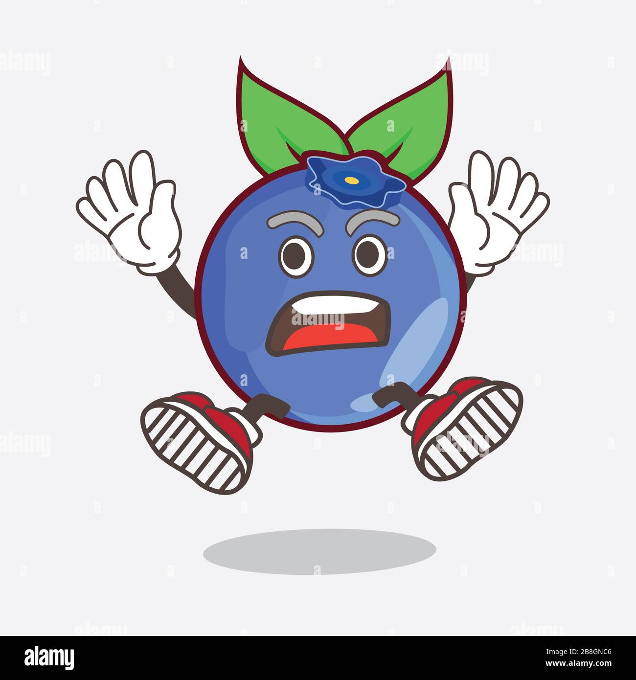 An illustration of Blueberry Fruit cartoon mascot character with ...