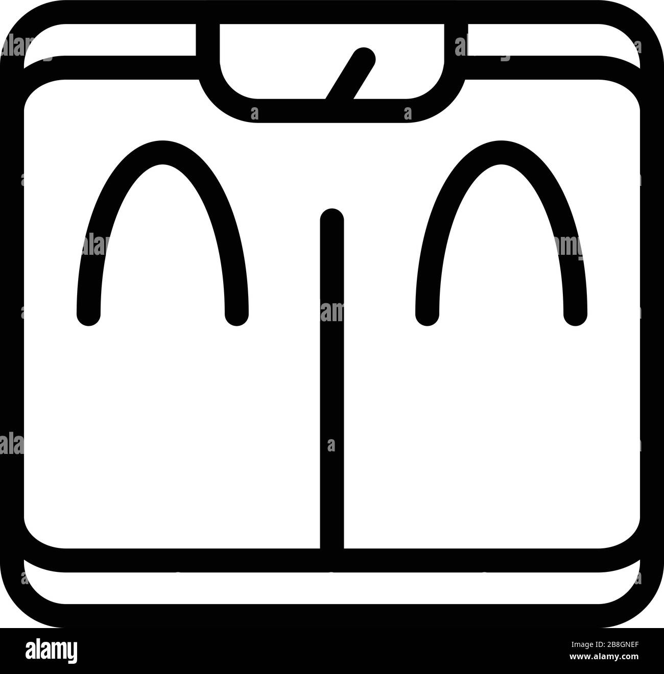 White line bathroom scales icon Stock Vector Images - Alamy