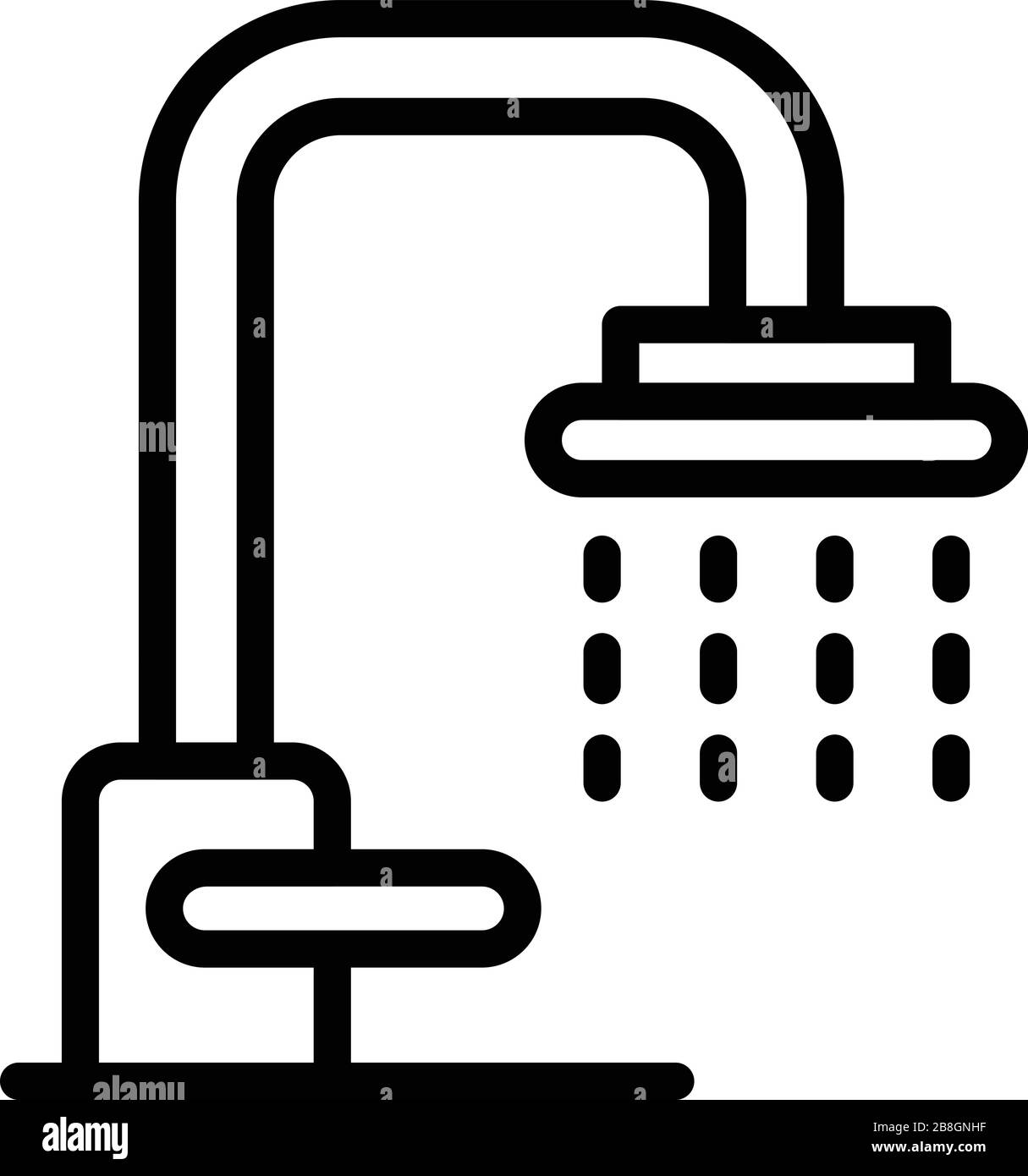 Shower icon, outline style Stock Vector Image & Art - Alamy