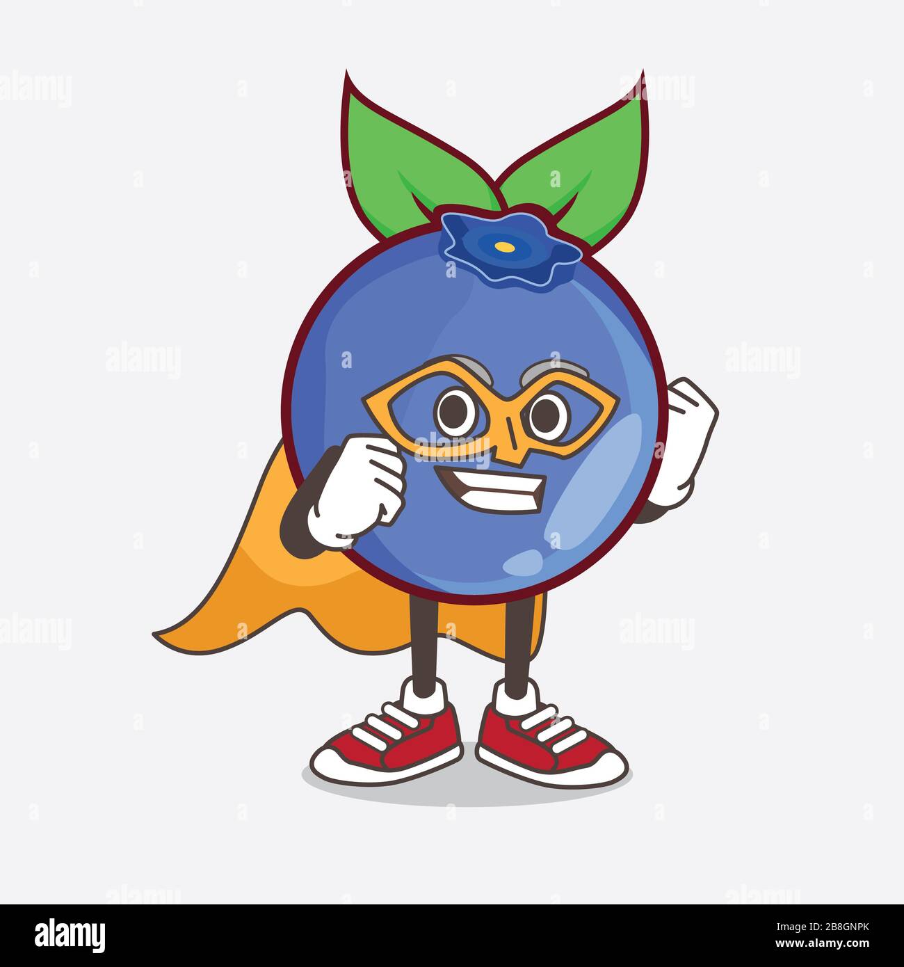 An illustration of Blueberry Fruit cartoon mascot character dressed as ...