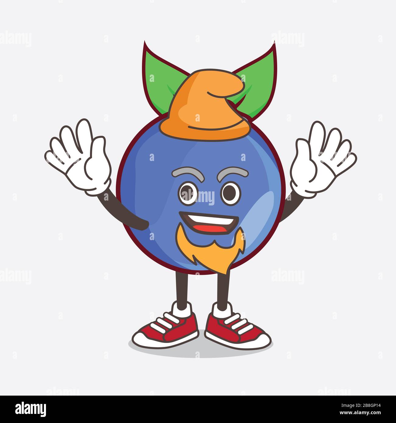 An illustration of Blueberry Fruit cartoon mascot character performed ...