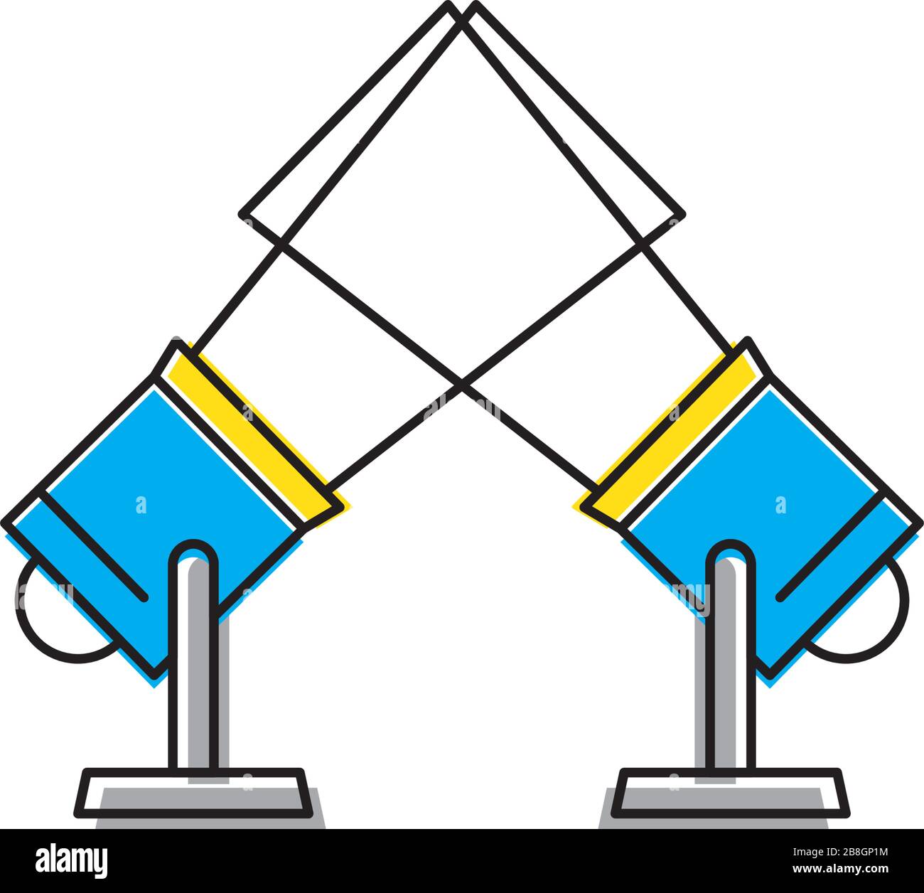 Simple flat spotlight vector icon. Spot light pictogram. Emblem ...