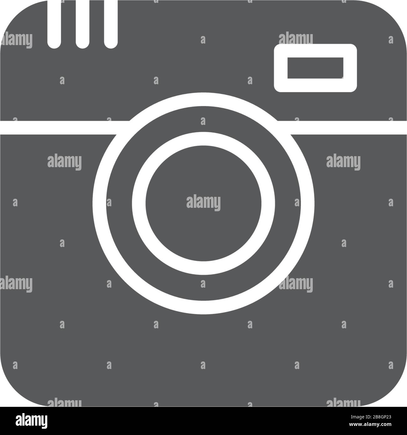 social media Camera vector icon flat style isolated on white background ...