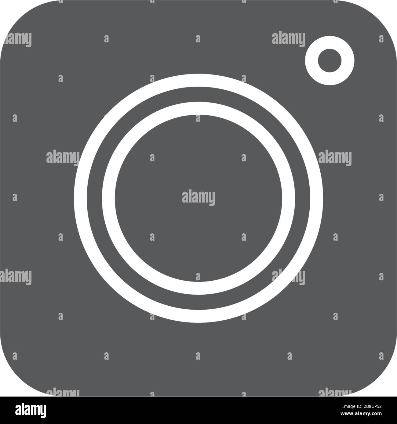 social media Camera vector icon flat style isolated on white background ...