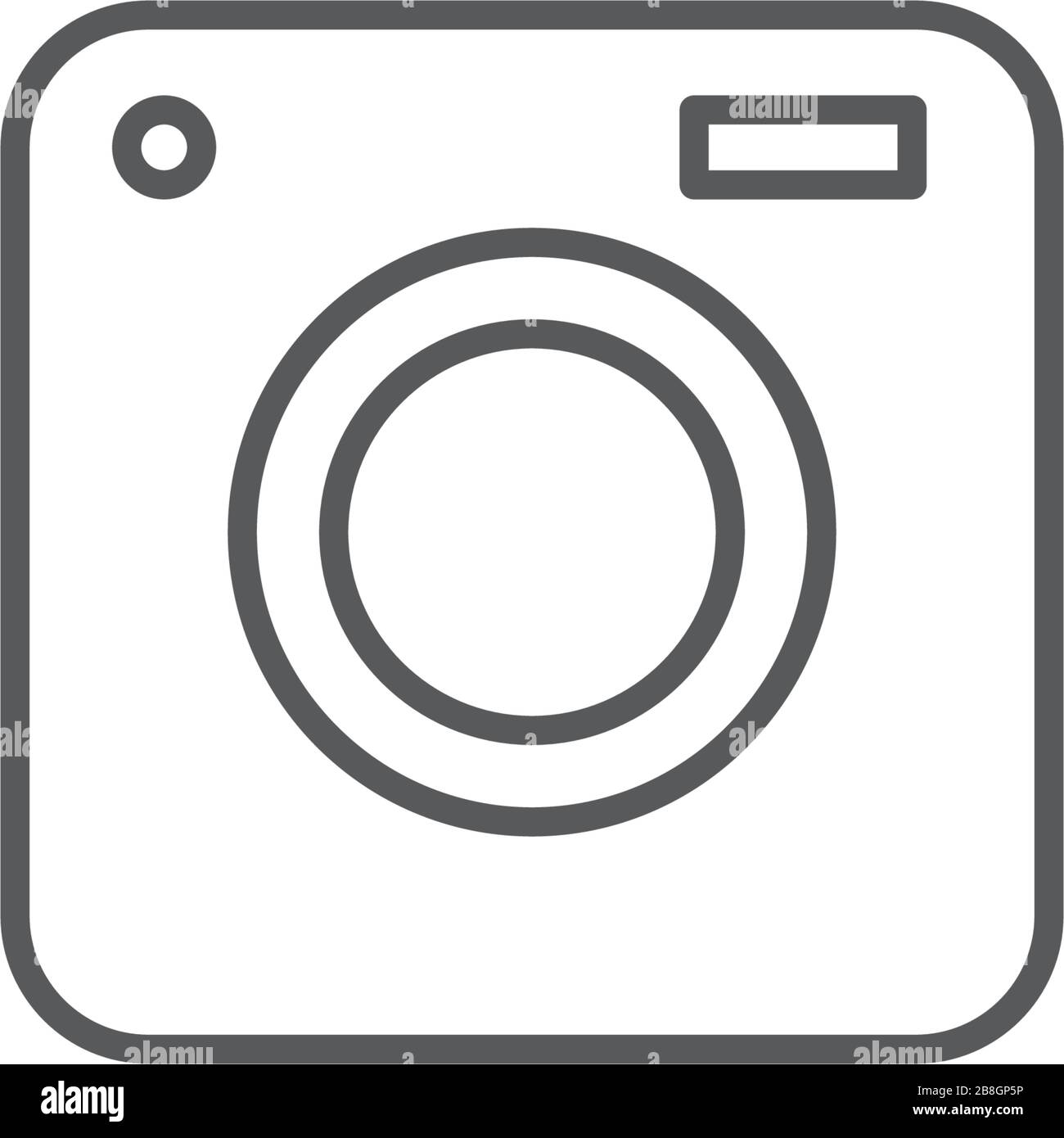 social media Camera vector icon flat style isolated on white background ...