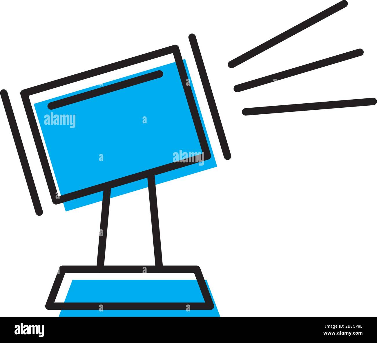 Simple flat spotlight vector icon. Spot light pictogram. Emblem ...