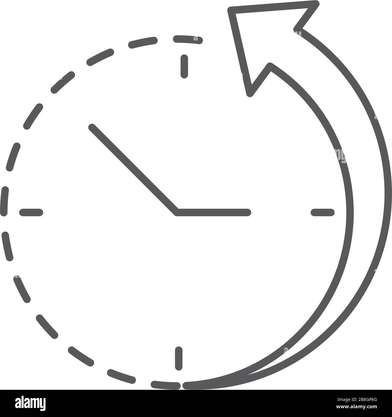 time back symbol vector icon isolated on white background Stock Vector ...