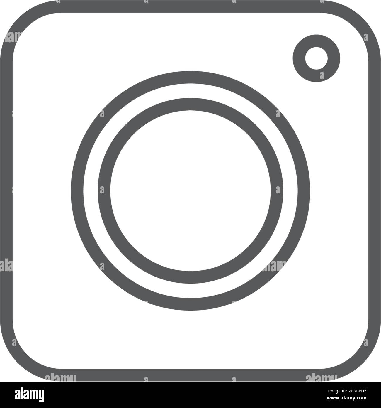 social media Camera vector icon flat style isolated on white background ...