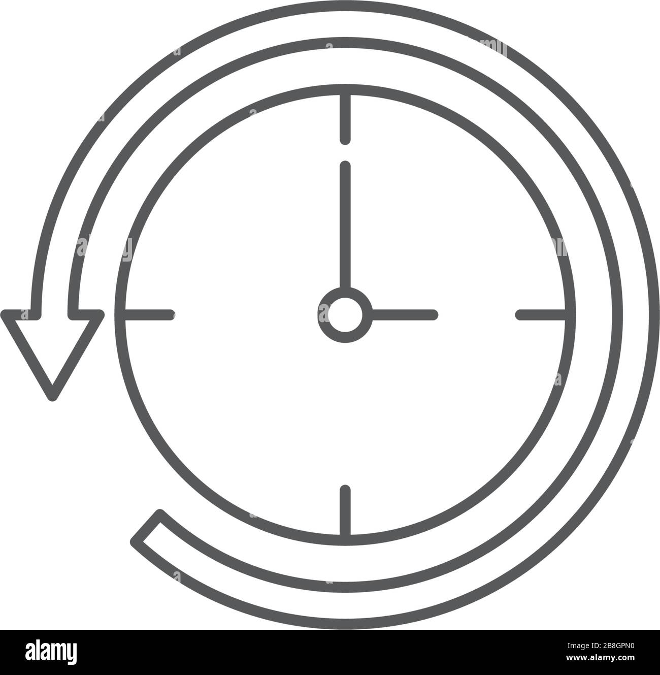 time back symbol vector icon isolated on white background Stock Vector ...