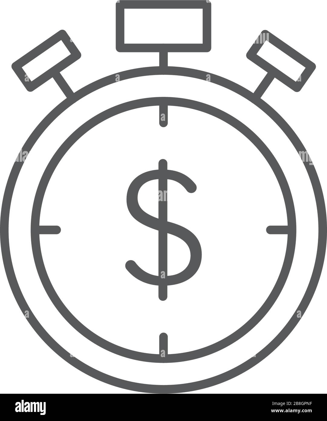 Time is money vector icon isolated on white background Stock Vector ...