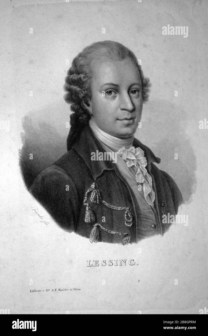 Gotthold Ephraim Lessing Litho Stock Photo - Alamy