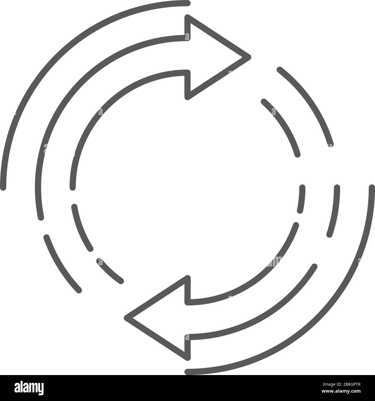 Transfer arrows outline icon. linear style sign for mobile concept and ...