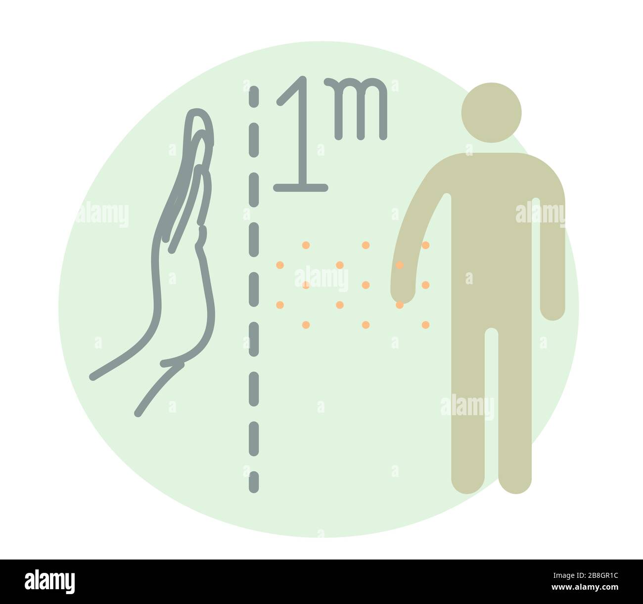 Maintain Safe Distance 1 Meter - Icon as EPS 10 File Stock Vector Image ...