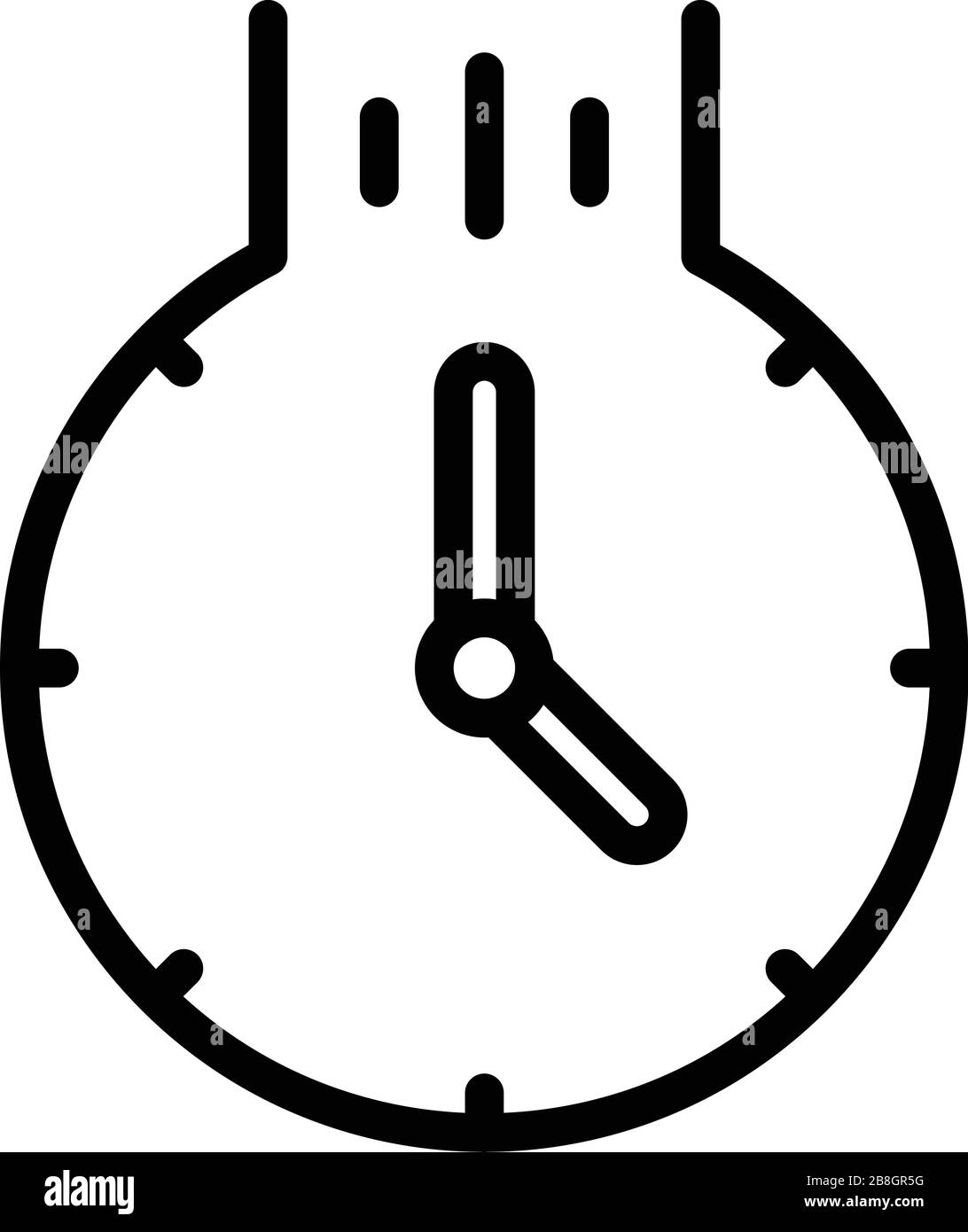 Alarm clock icon perfect Black and White Stock Photos & Images - Alamy