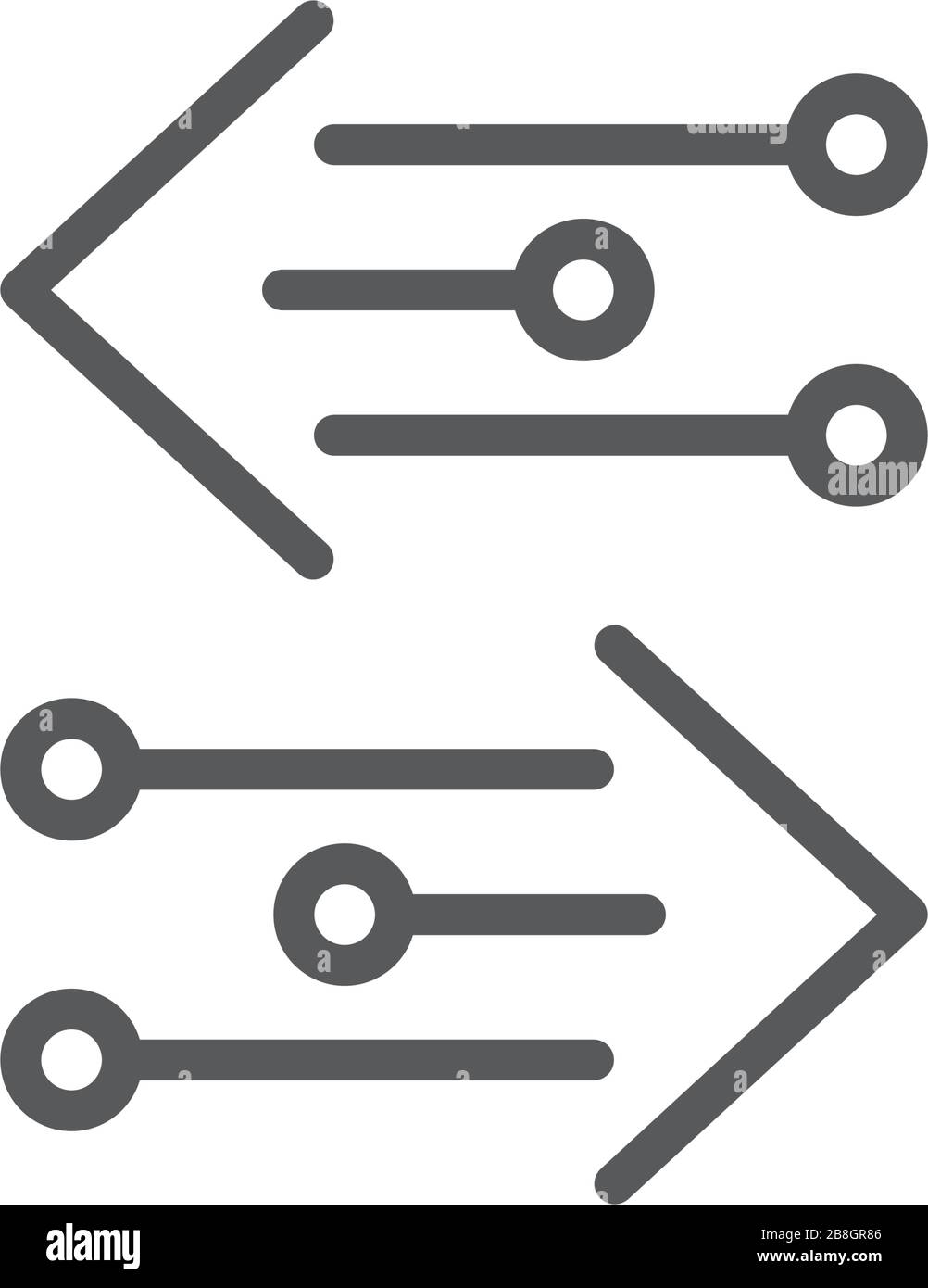 Transfer arrows outline icon. linear style sign for mobile concept and web design. Left right ...