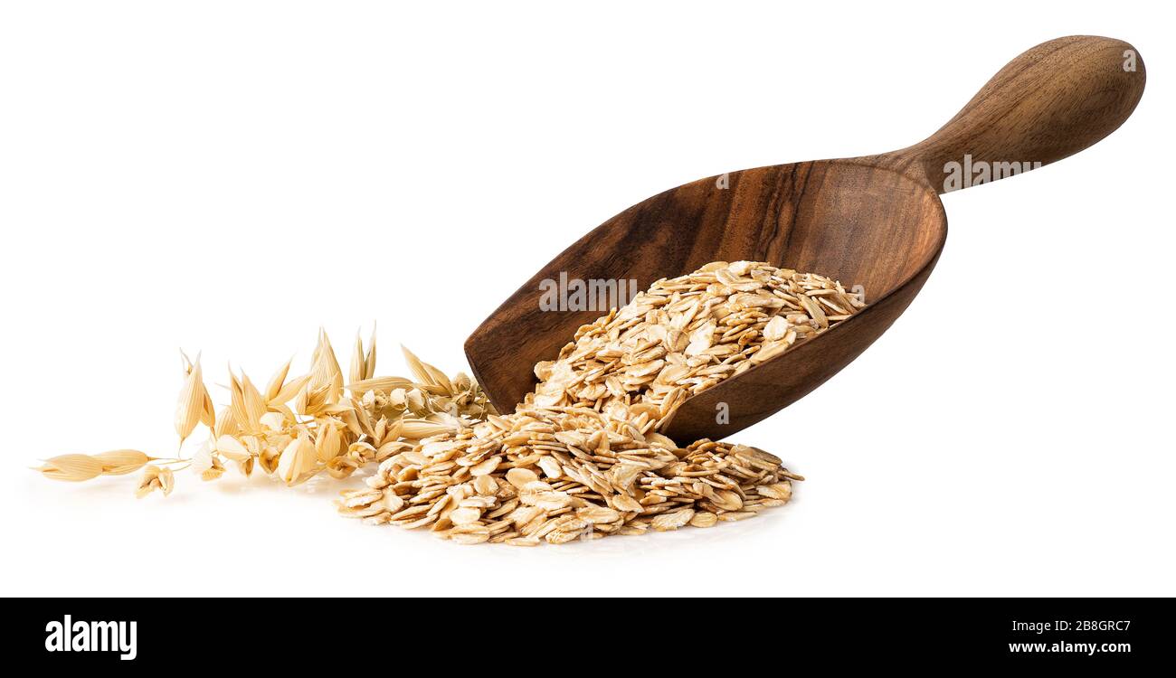 Dry raw oat flakes Cut Out Stock Images & Pictures - Alamy