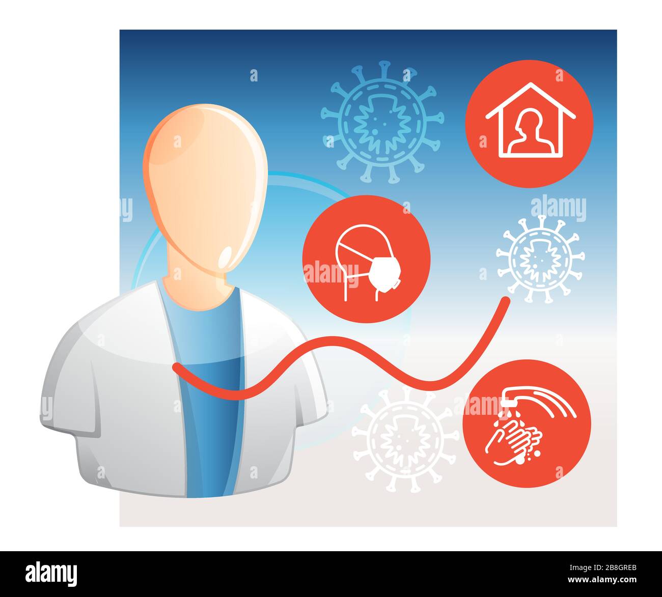 Disease precaution sign Stock Vector Images - Alamy