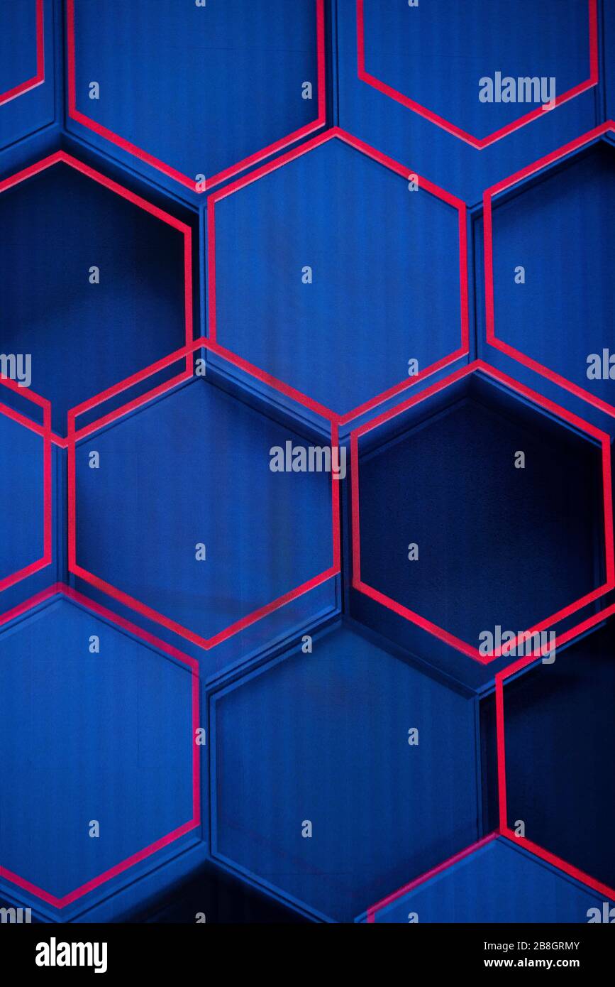 Hexagonal cells at the LED screen Stock Photo - Alamy