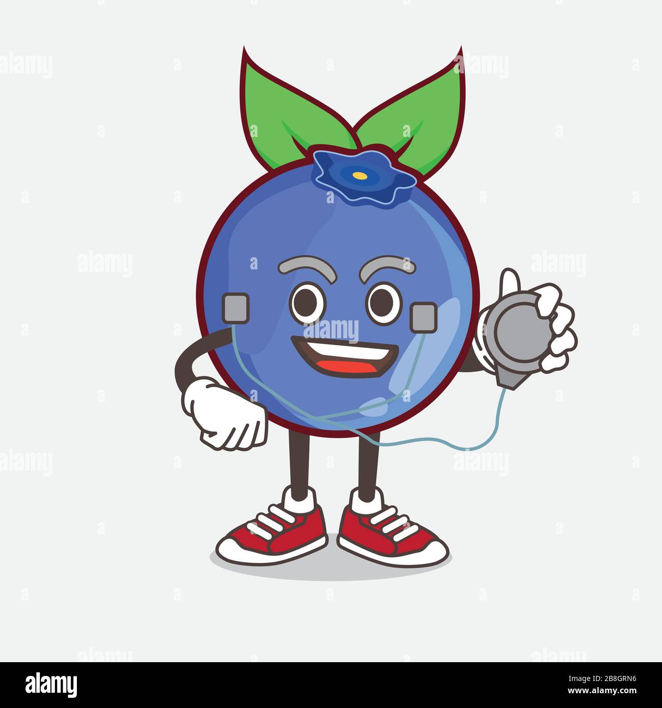 An illustration of blueberry fruit cartoon mascot character Stock ...