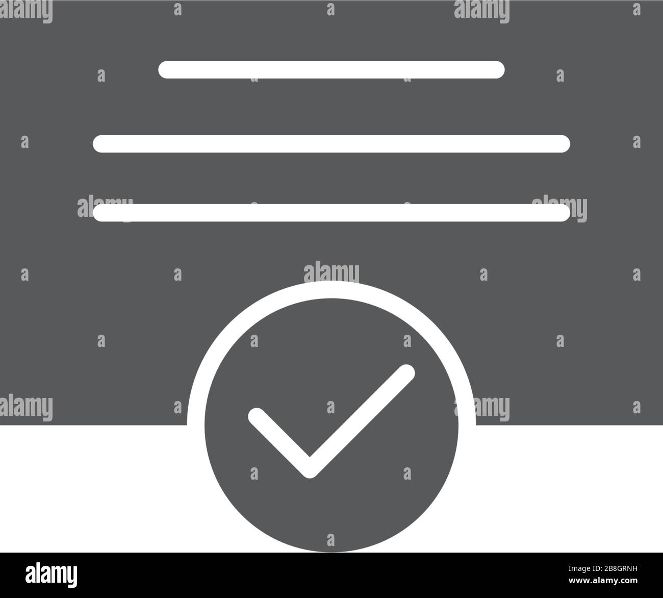 Approved document file vector icon isolated on white background Stock ...