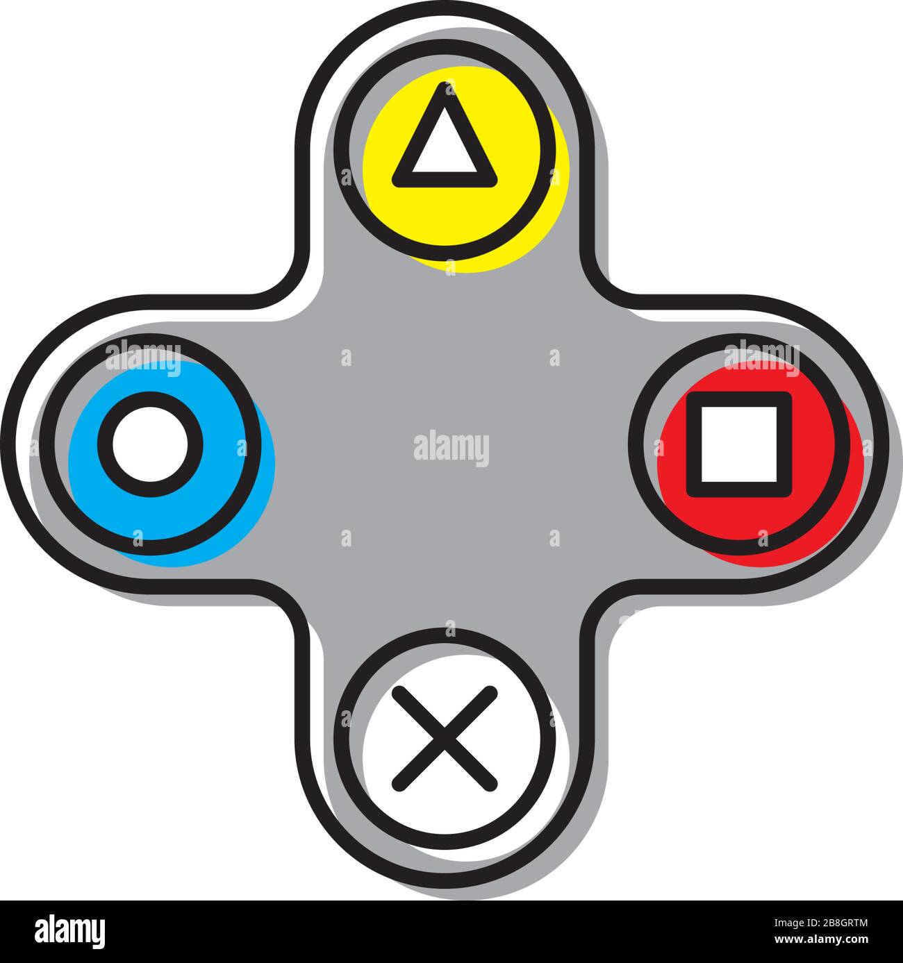 Joystick buttons vector icon isolated on white background Stock Vector ...