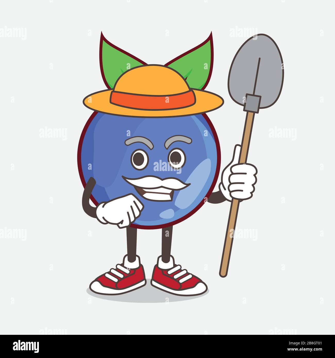 An illustration of blueberry fruit cartoon mascot character Stock ...