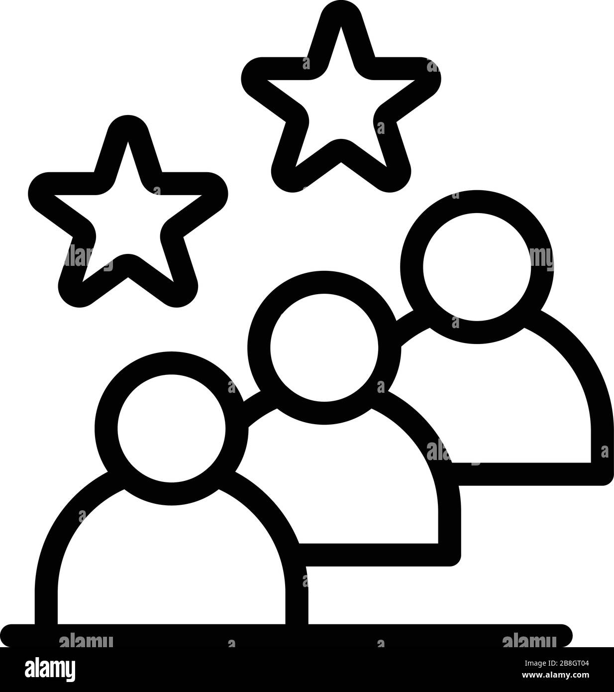 Three people two stars icon, outline style Stock Vector Image & Art - Alamy