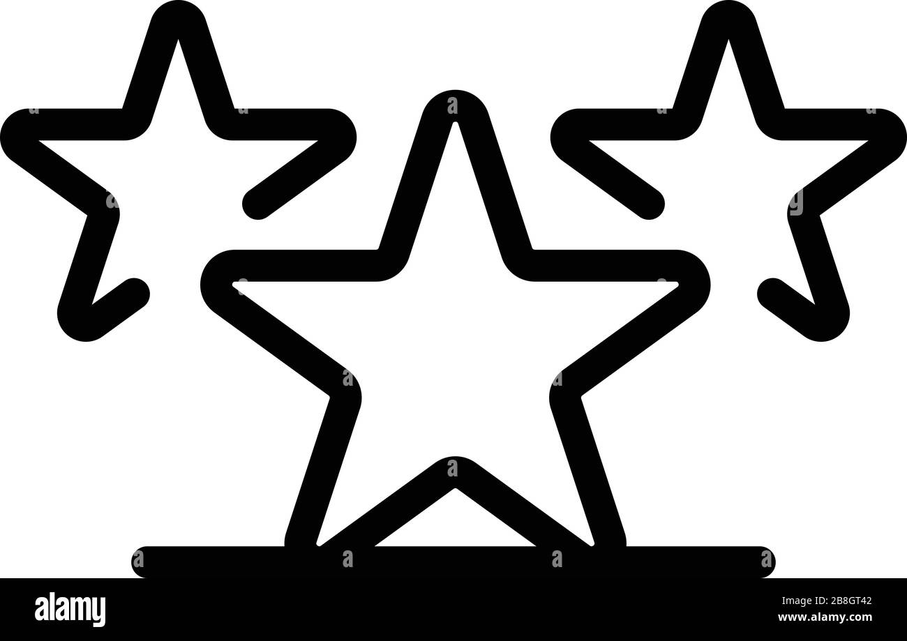 Three stars icon, outline style Stock Vector Image & Art - Alamy