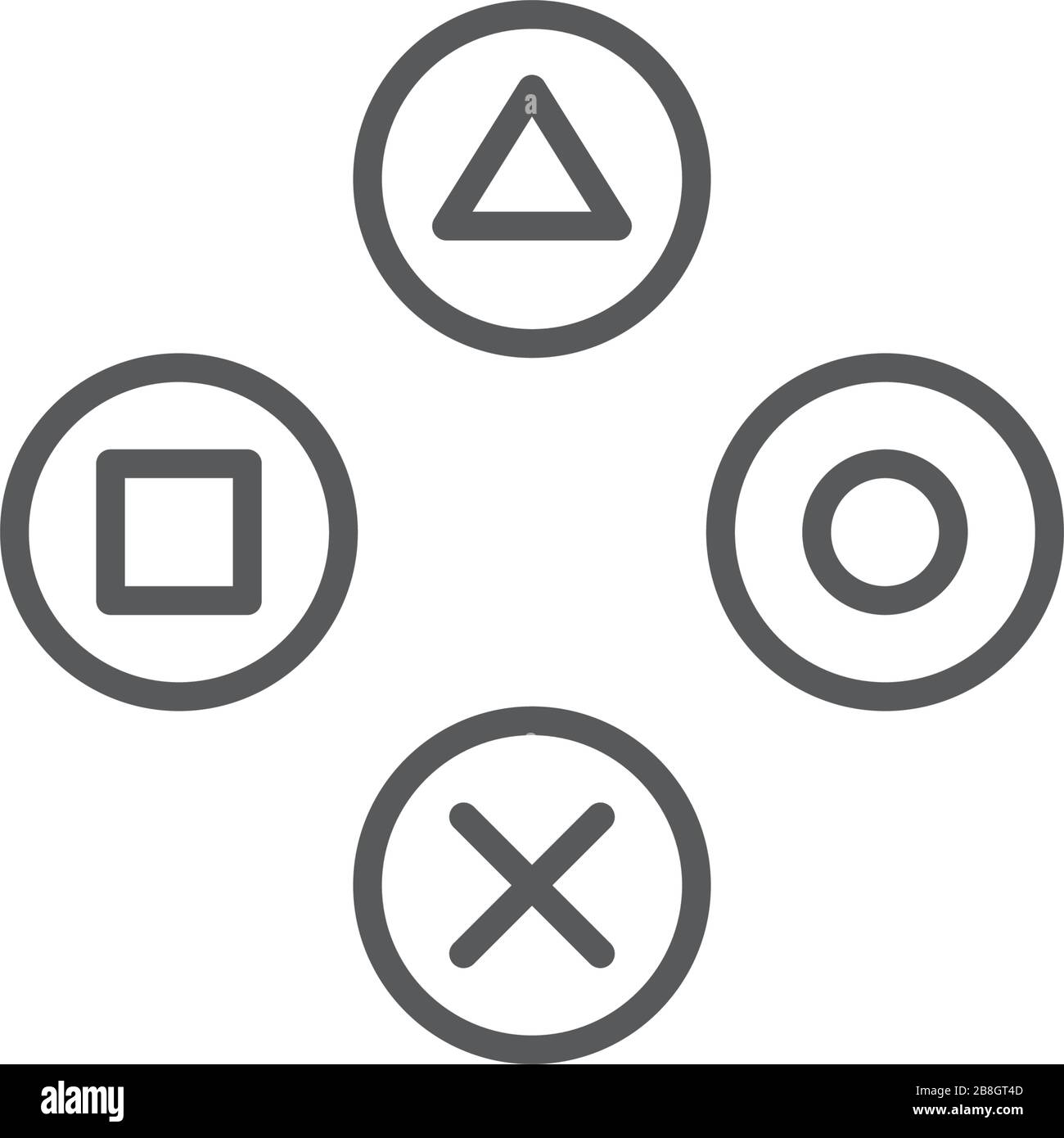 Joystick buttons vector icon isolated on white background Stock Vector ...