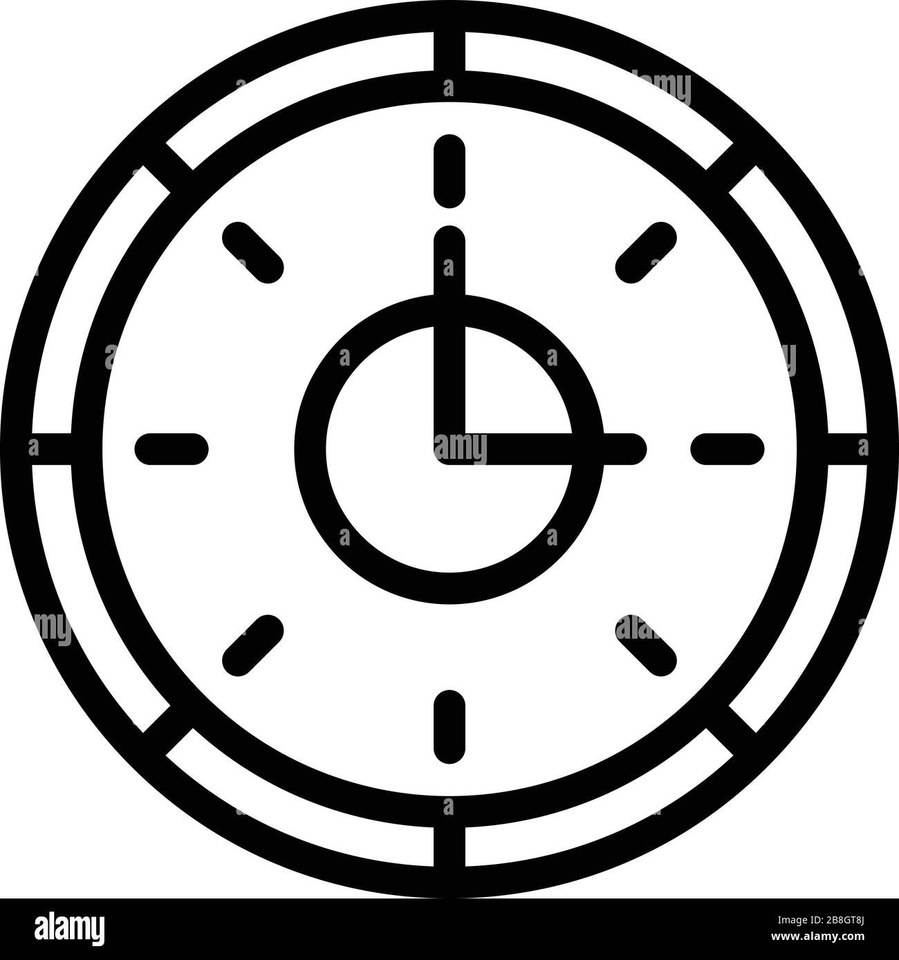 Station clock icon, outline style Stock Vector Image & Art - Alamy