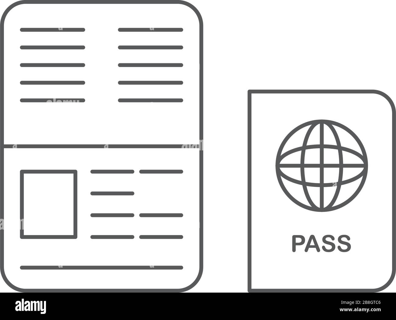 Passport vector icon, isolated on white background Stock Vector Image ...
