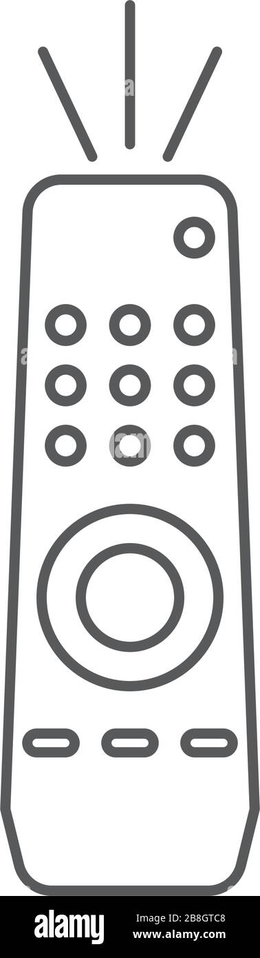 Remote control vector icon, isolated on white background Stock Vector ...